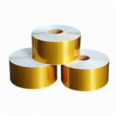 Golden Vacuum Metallized Paper ISO Foil Paper Roll 67GSM With High Wet ...